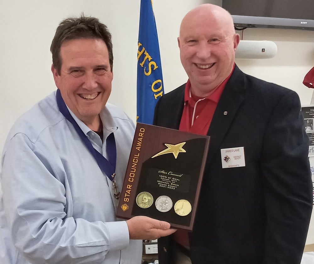Knights Of Columbus Sacred Heart Council 1847 Receives Prestigious Star